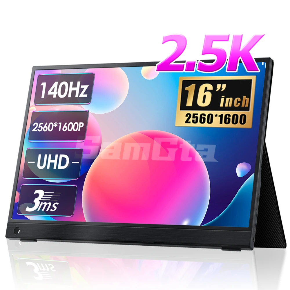 16 Inch 2.5k Portable Monitor 144hz/60hz 2560*1600 16:10 100%srgb ...