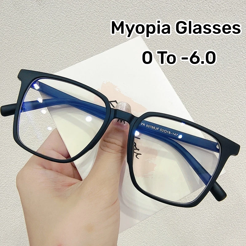 Blue Light Blocking Nearsighted Glasses Unisex Trend Clear Lens ...