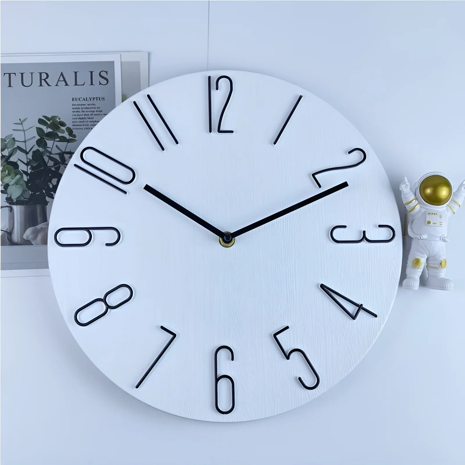 12-inch-30cm-Wall-Clock-Frameless-Non-Ticking-Silent-Wooden-Hanging ...