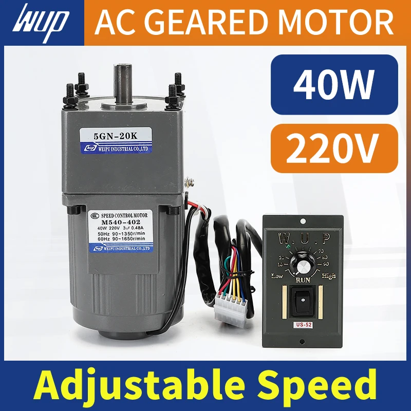 40W-220V-7RPM-450RPM-AC-Gear-Reducer-Motor-Single-Phase-M540-401 ...