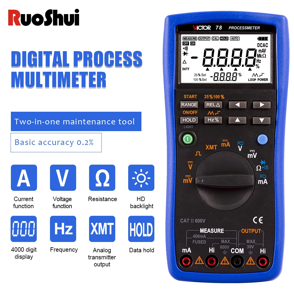 Process Calibrator Multimeter | Meter Multimeter Victor Usb | Victor 79 ...