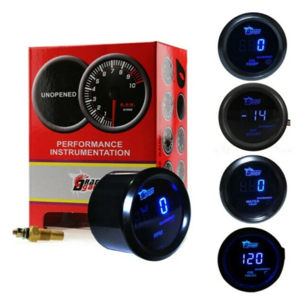 2-inch-52-mm-Car-Voltmeter-Digital-Blue-Red-Led-12-24V-Gauge-Black-Car ...