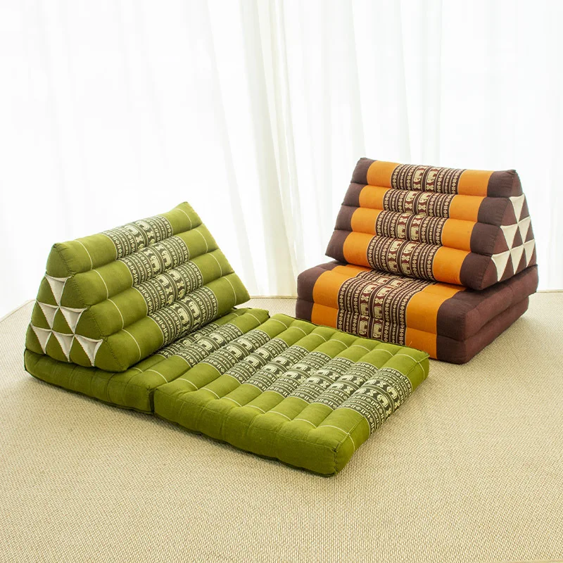 Thai Triangle Pillow Tatami Bay Window Mat Floor Sofa Cushion SPA Mat ...