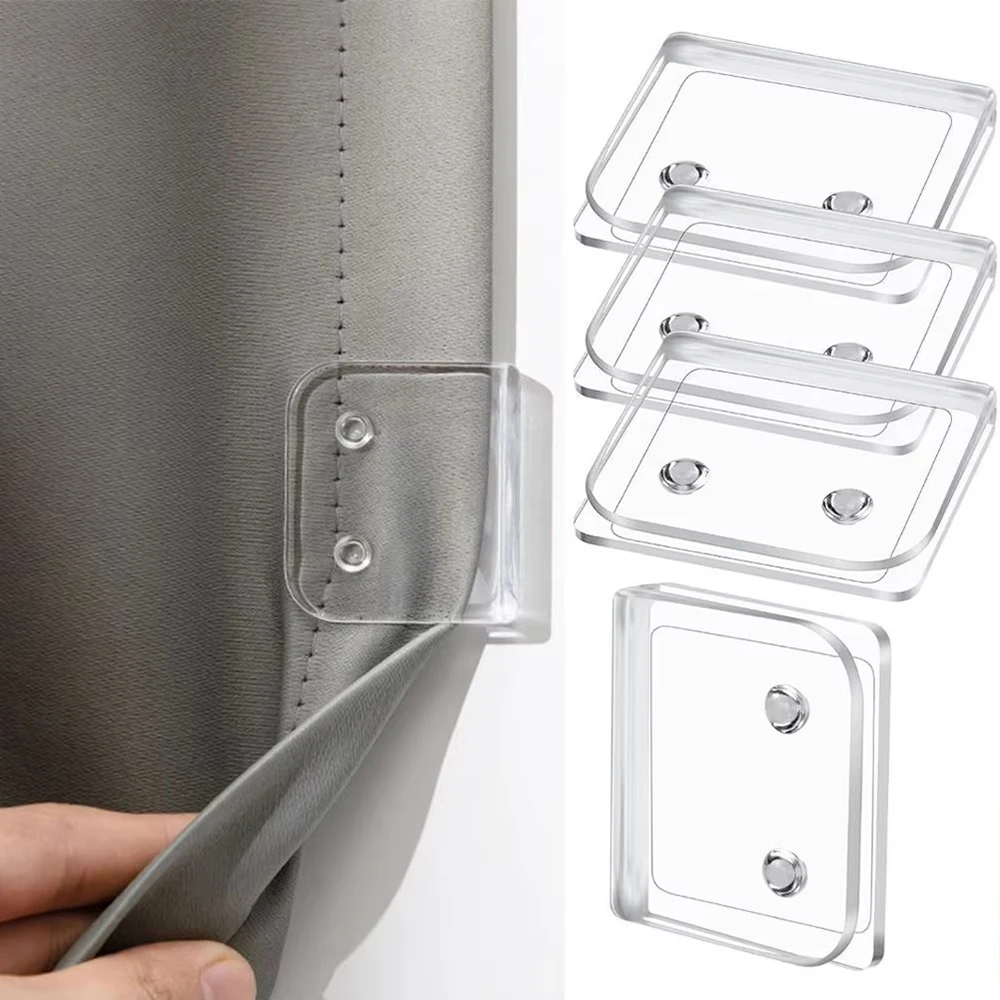 4PCS-Non-Punching-Shower-Curtain-Clamp-Shower-Curtain-Organizer-Does ...
