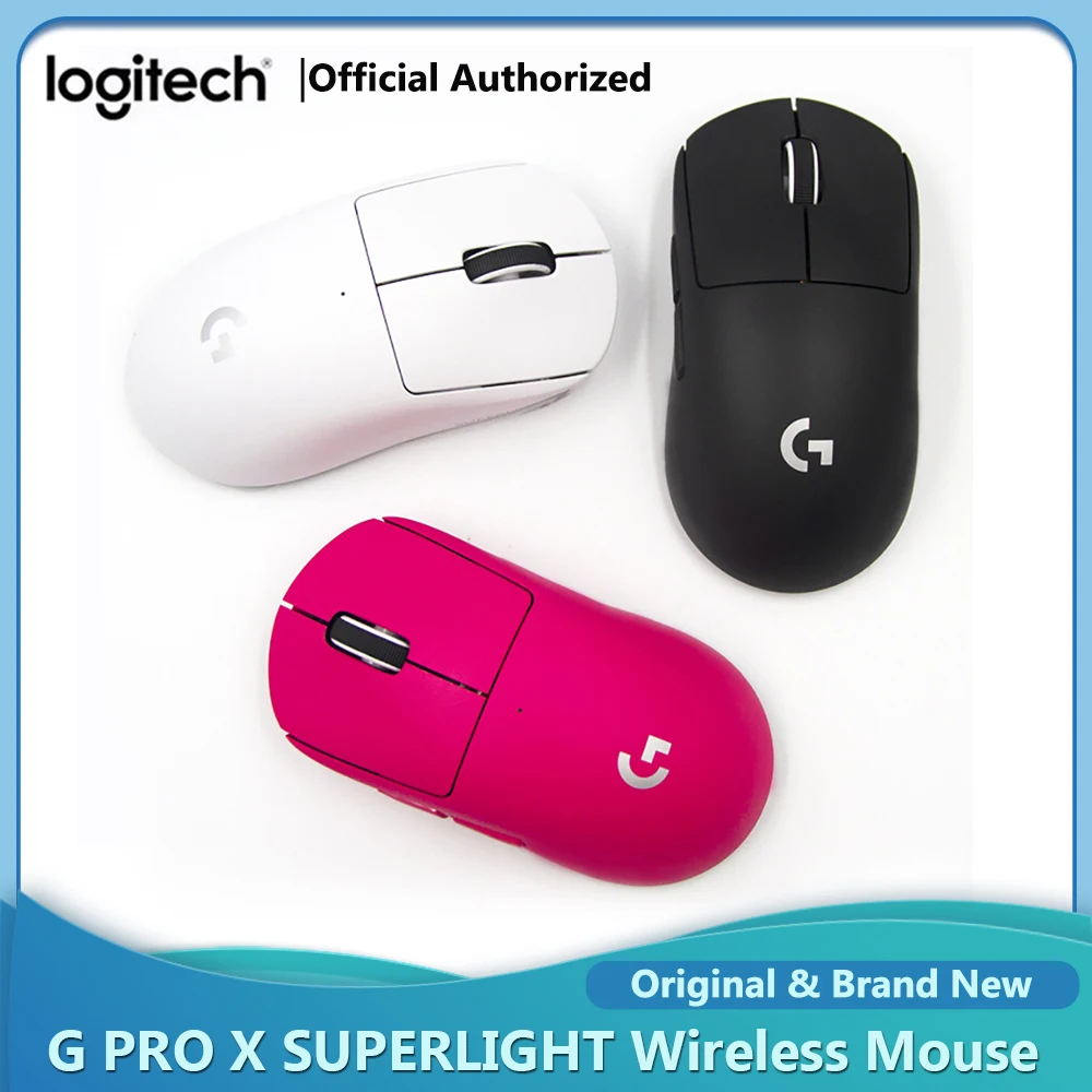 Logitech-gpro x mouse para jogos sem fio, gpw, 25k, leve, mecânico, modo duplo, recarregável