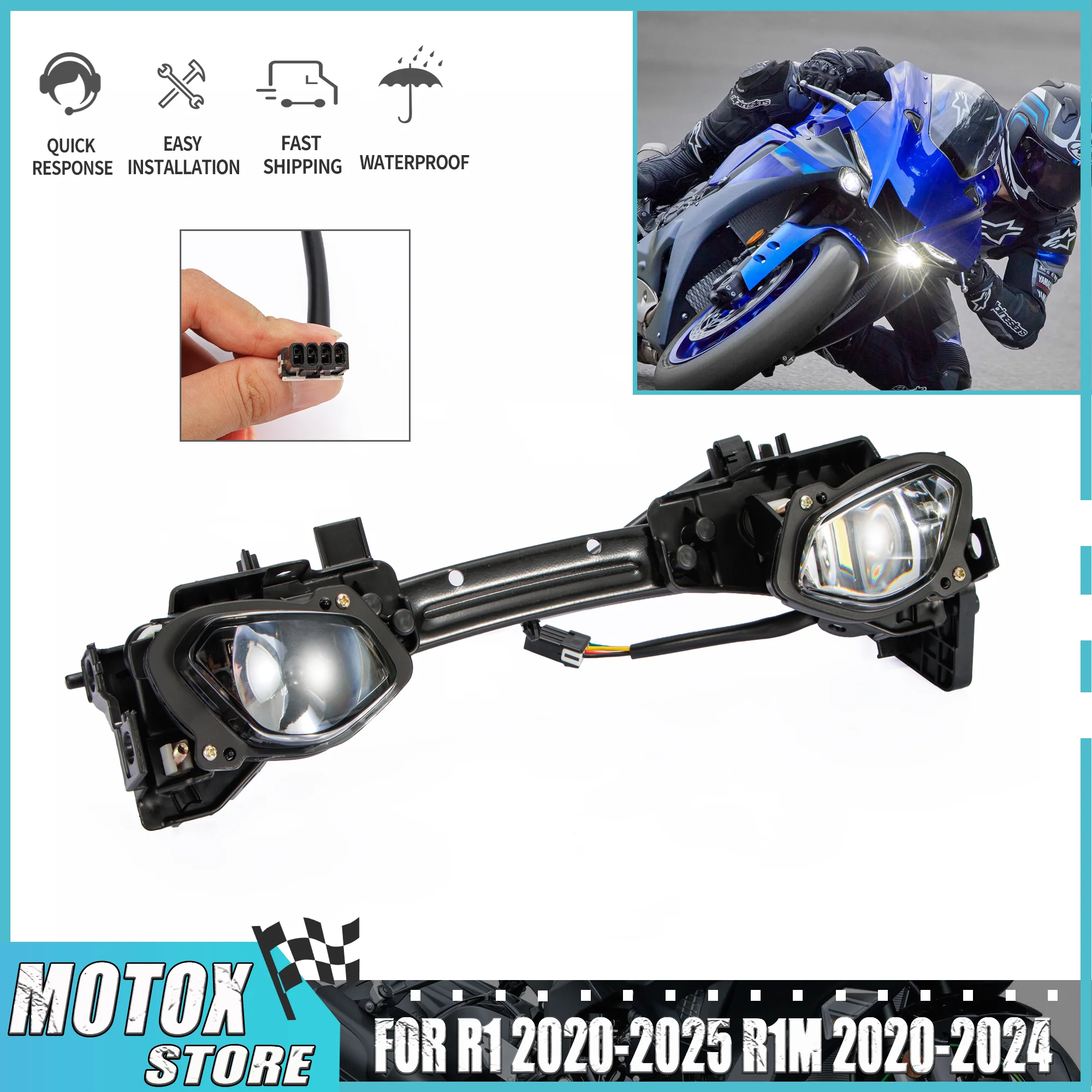 Fit for 2020 - 2025 2024 YAMAHA YZF-R1 YZF R1 LED Front Headlight ...