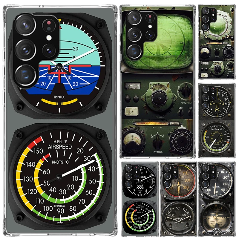 Aviation Aeroplane Helicopter Cockpit Instrument Phone Case for Samsung ...