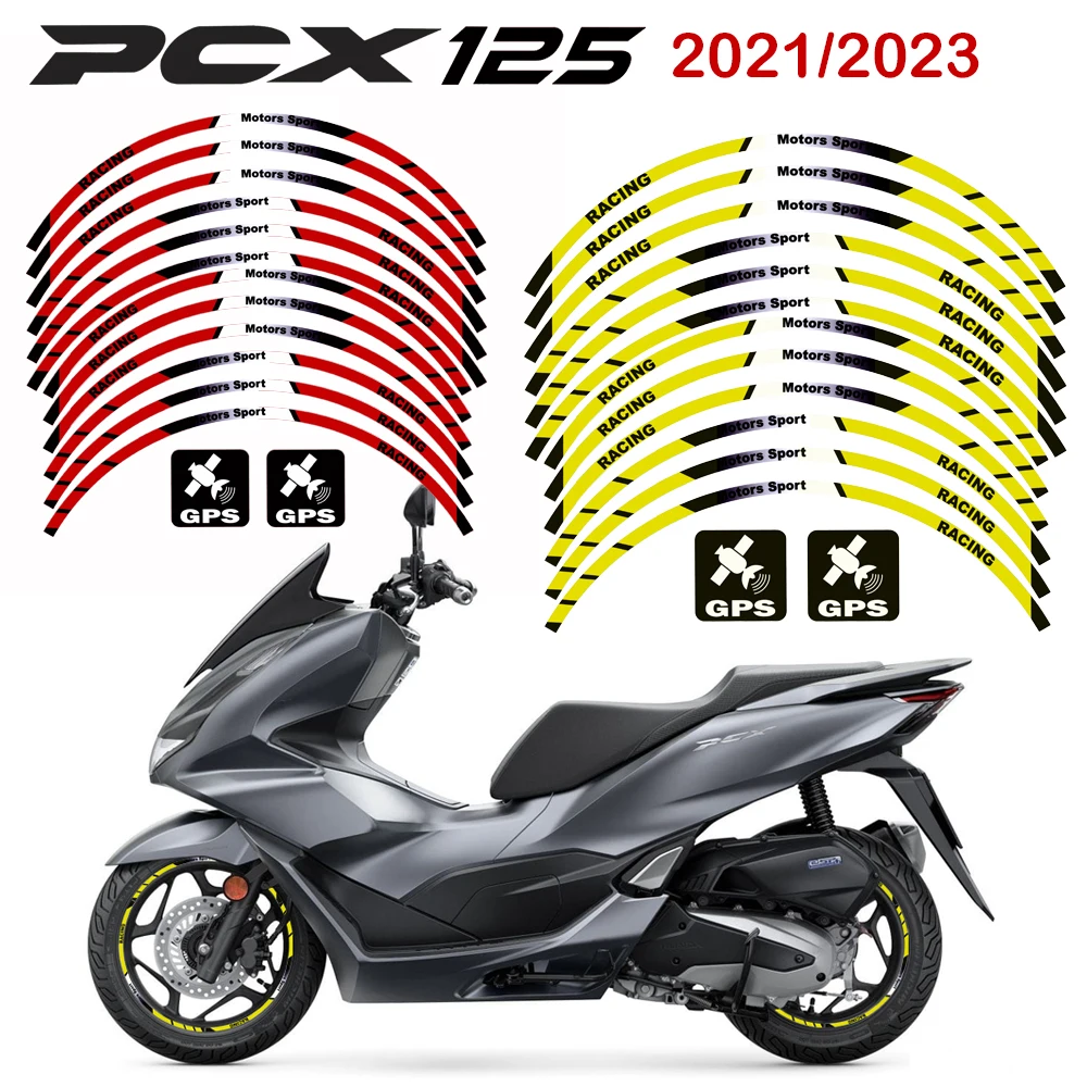 For-Honda-PCX-125-Pcx-125-2021-2023-14-13-Motorcycle-Reflective-Wheel ...