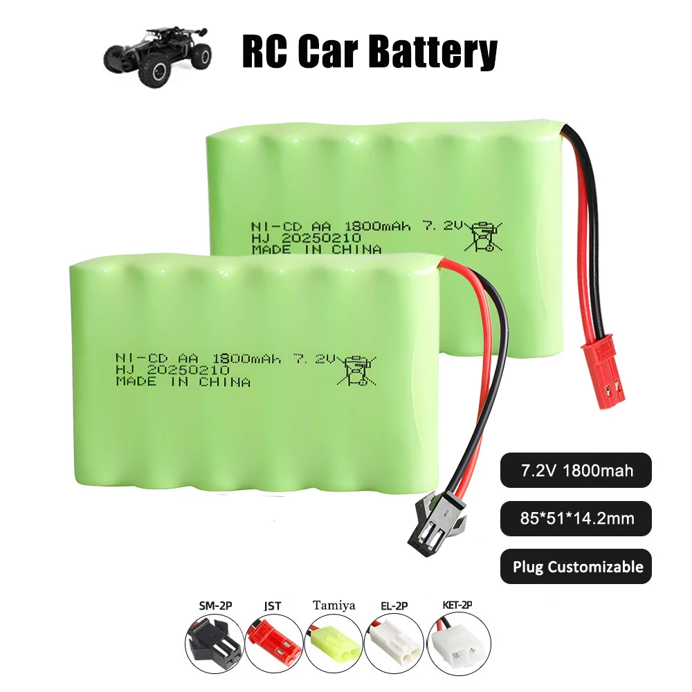 Lipo Battery 7.2V 1800mah RC Battery Packs For Rechargeable RC Truck ...
