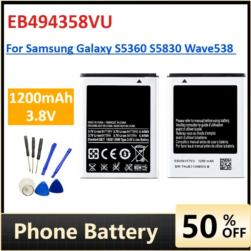 EB494358VU 1350mAh batería de teléfono móvil para Samsung Galaxy S5360 ...