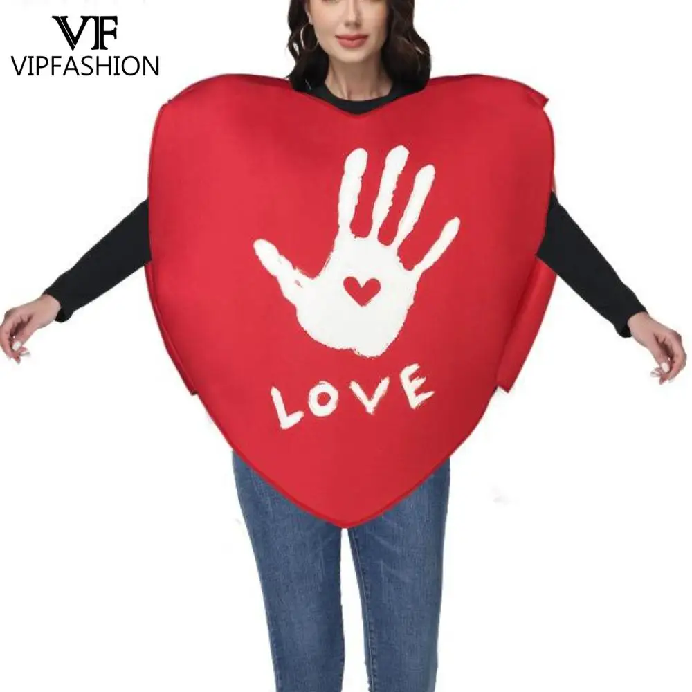 VIP FASHION Valentine's Day Costume Love Heart Shaped Suit for Women ...