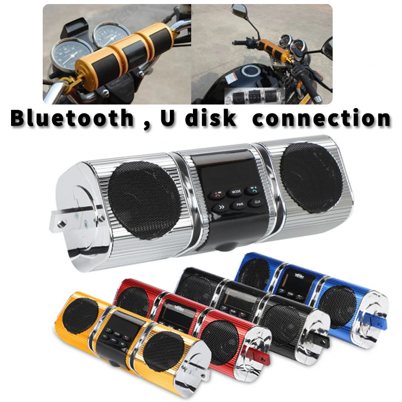 Bluetooth Motorcycle Stereo Motorcycle Speaker Audio System USB AUX FM ...
