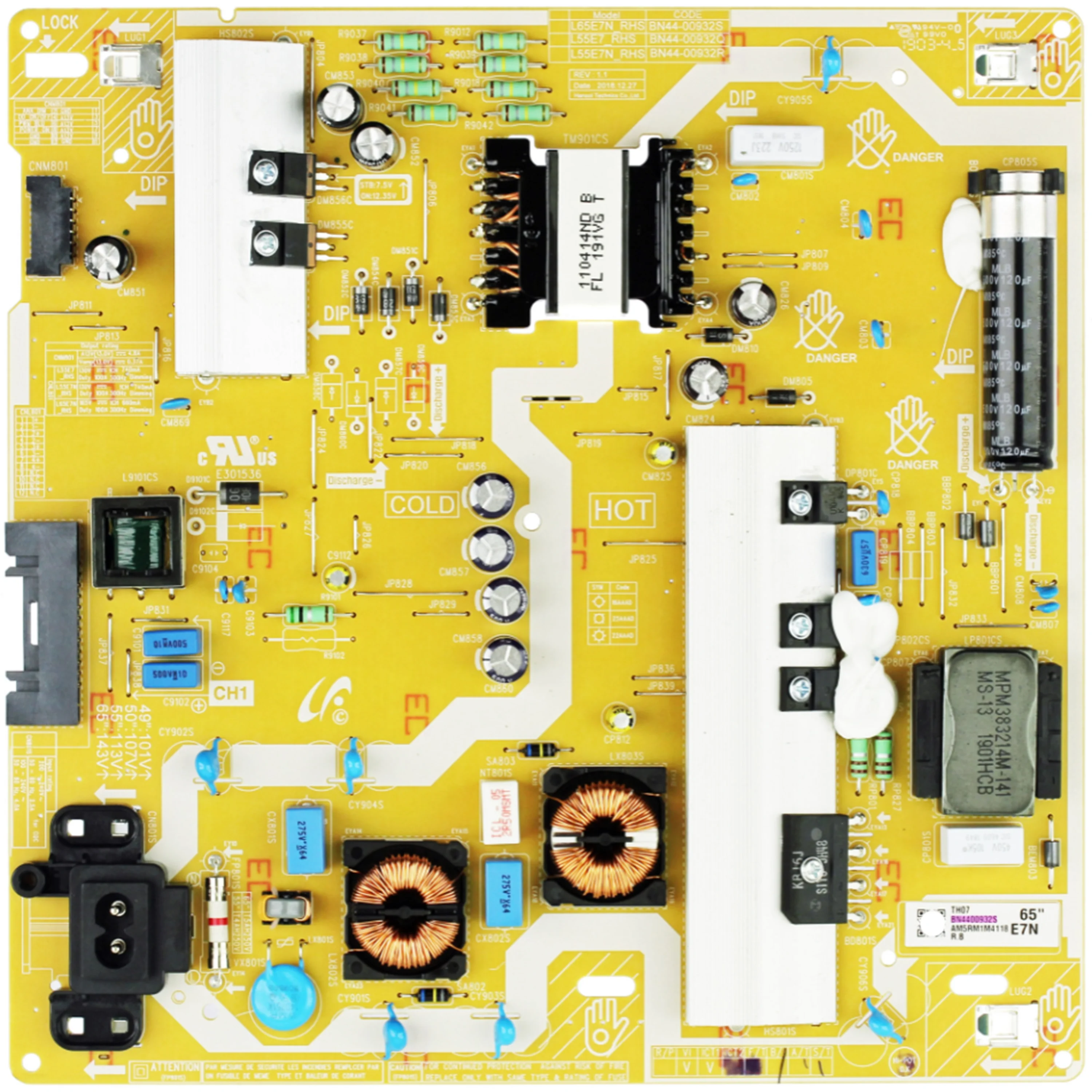 Genuine BN44-00932S = BN44-00932Q Power Supply Board is for UE50RU7400 ...