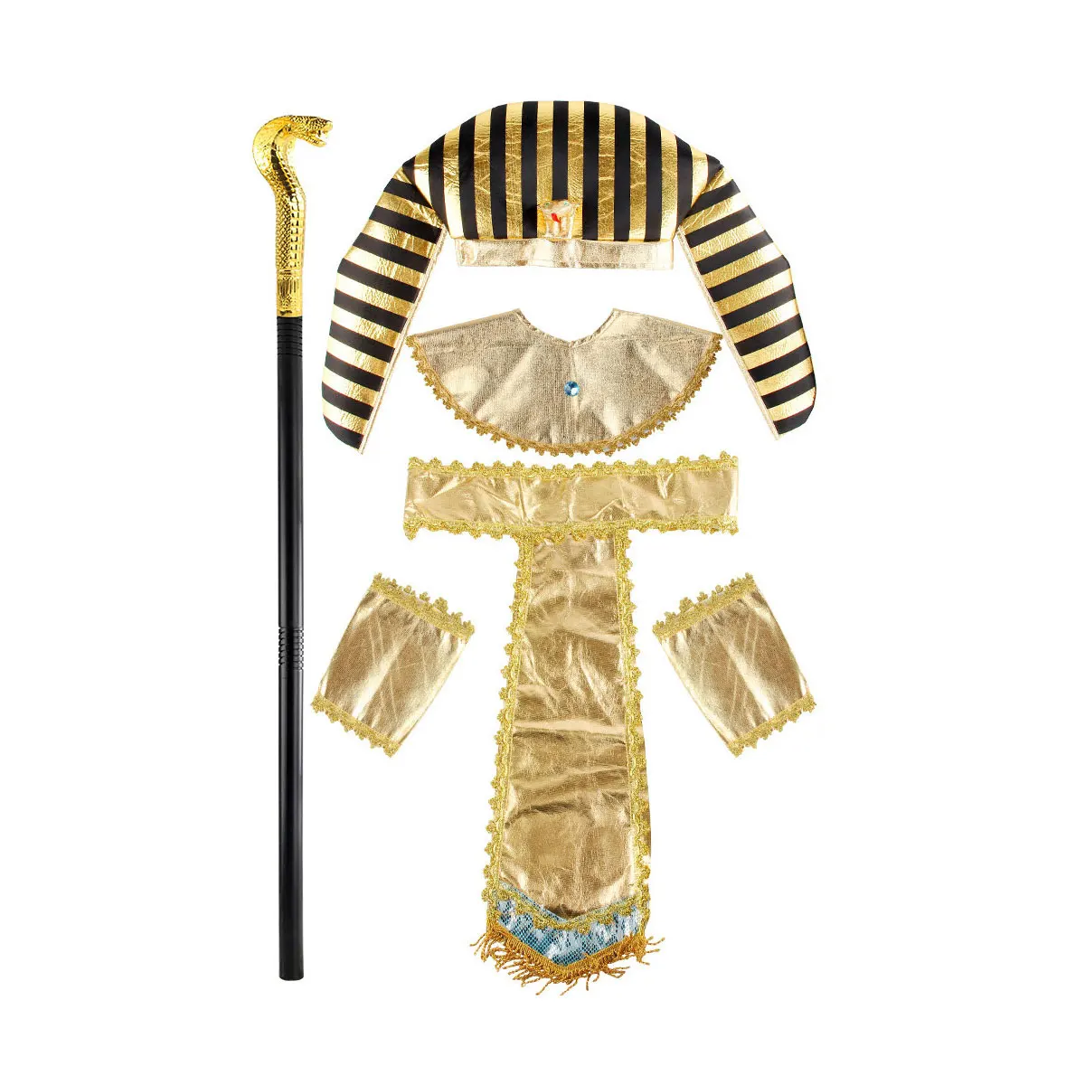 Ancient Rome Pharaoh Cosplay Costume Collar Arm Sleeves Belt Set for ...
