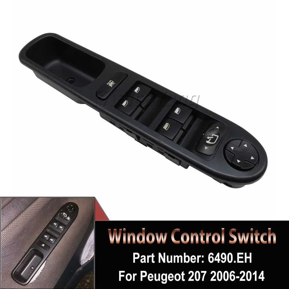 Electric-Power-Master-Window-Control-Switch-6554QG-For-Peugeot-207 ...