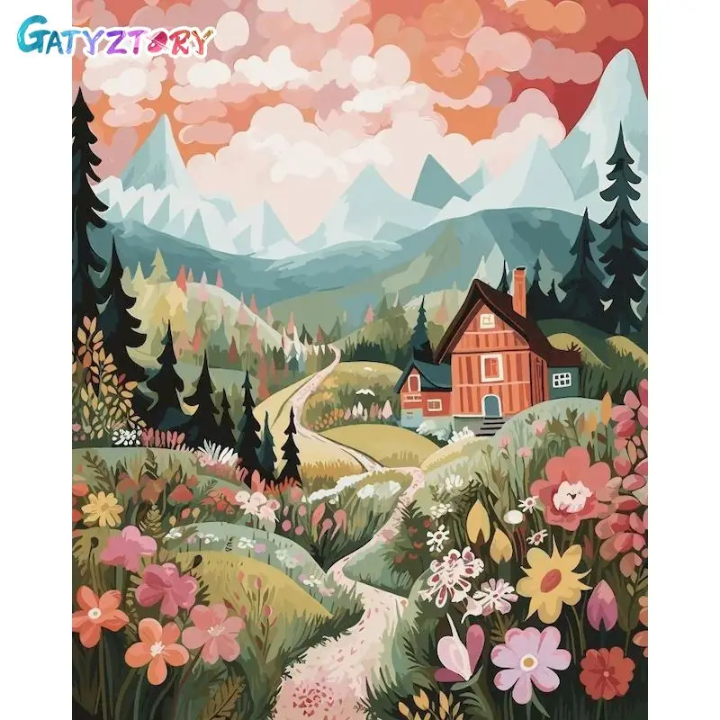 GATYZTORY-scenery-DIY-oil-Painting-By-Numbers-Kit-acrylic-paint-by ...