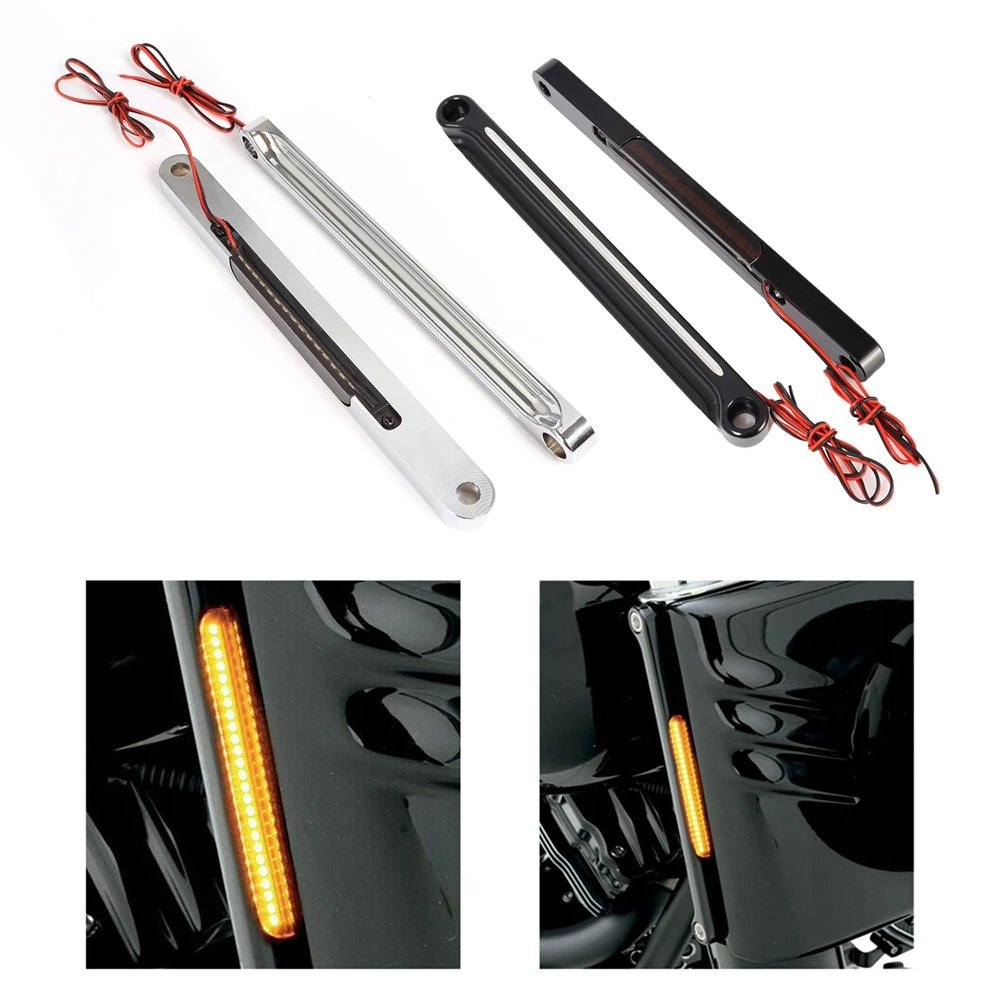 Motorcycle-Aluminum-Front-LED-Flush-Fork-Turn-Signals-Light-Brackets ...