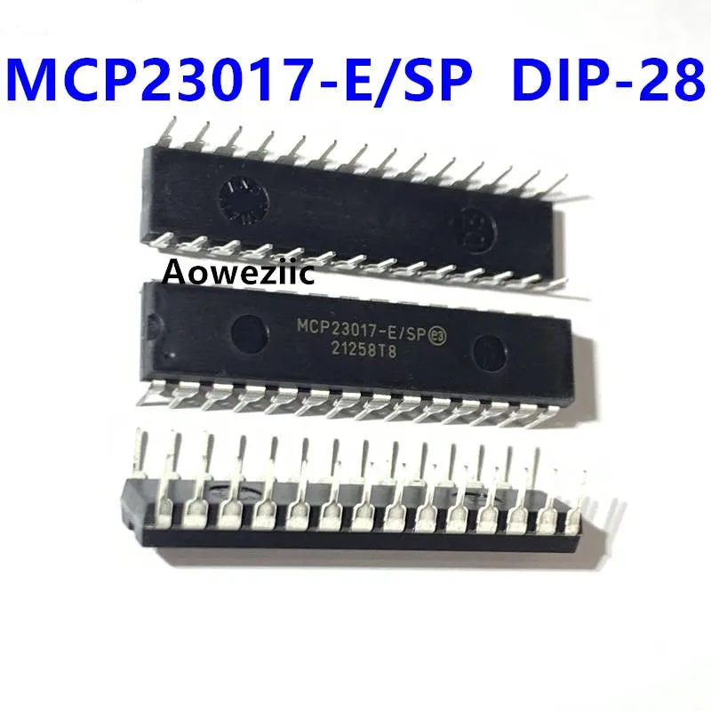 MCP23017-E/SP DIP-28 MCP23017 16-Bit I/O Expander with I2C Interface IC ...