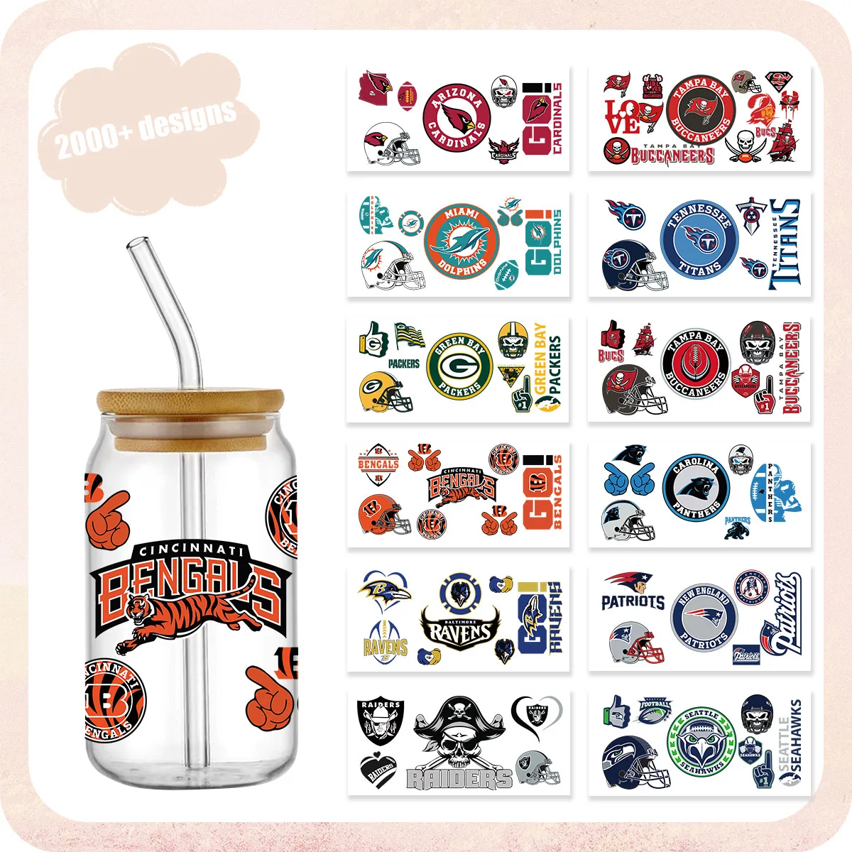 UV-DTF-Transfer-Sticker-Football-For-The-16oz-Libbey-Glasses-Wraps ...