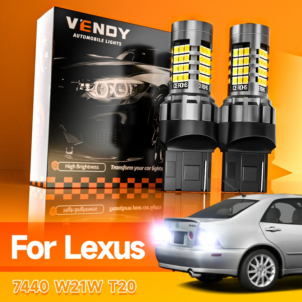 2pcs LED Reverse Light Blub Backup Lamp W21W 7440 T20 Canbus No Error ...