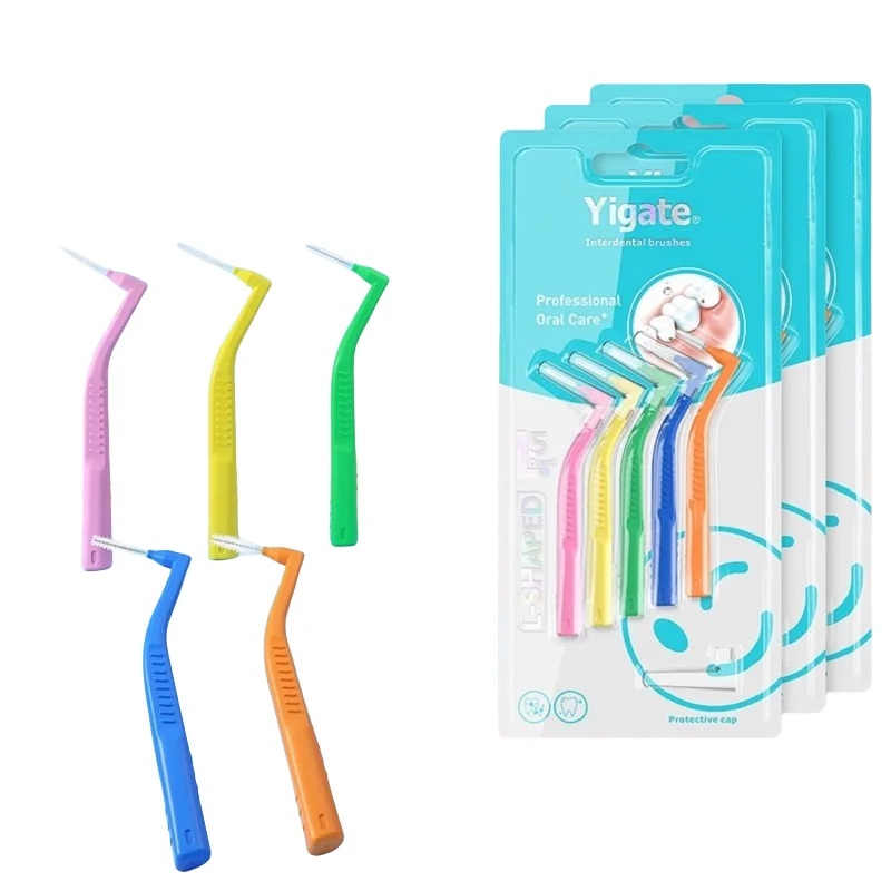 5 Pcs/Pack L-Shape Interdental Brush For Dental Orthodontics Clean ...