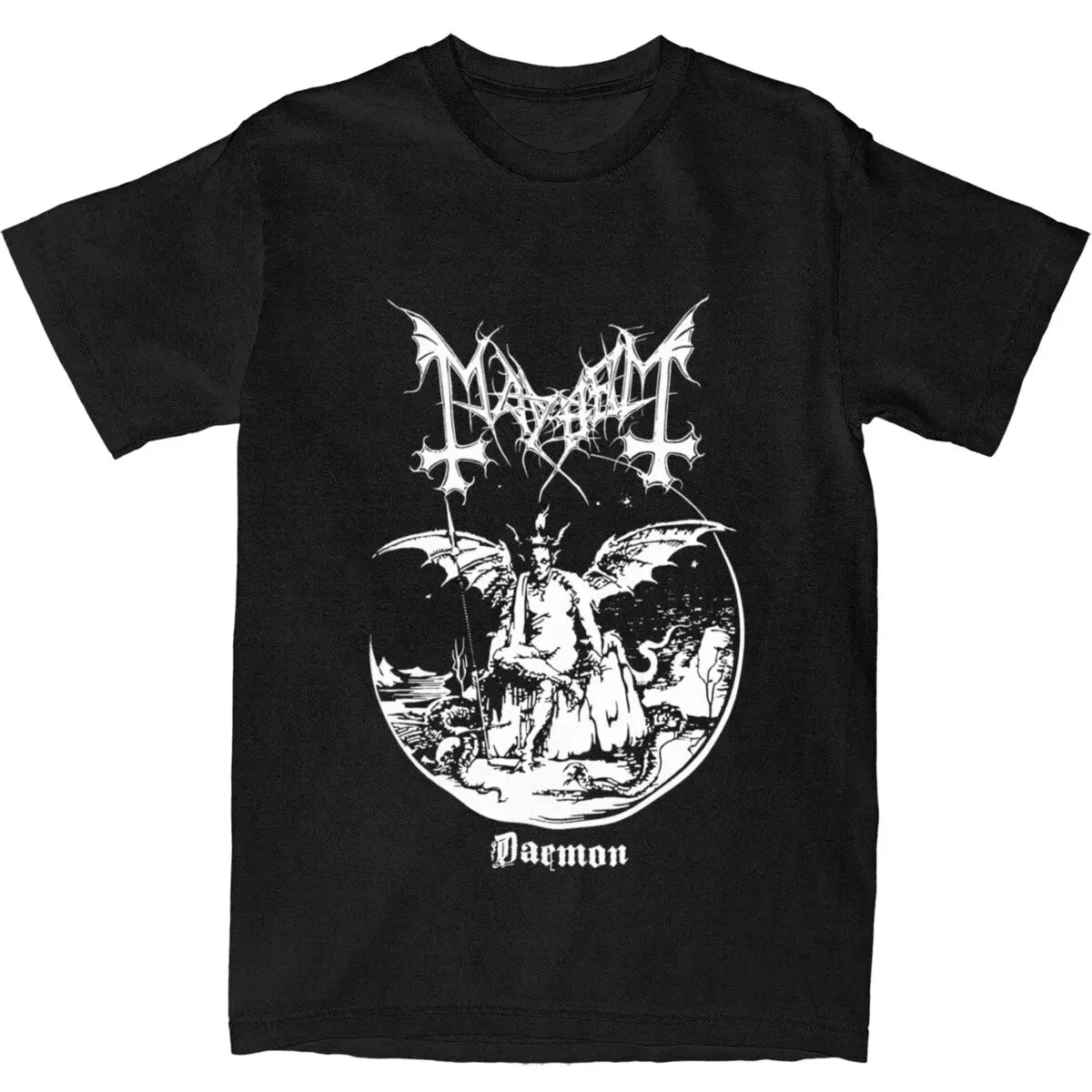 Couple-T-Shirt-Mayhem-Norway-Band-Daemon-Album-Cover-T-Shirts-Trendy ...