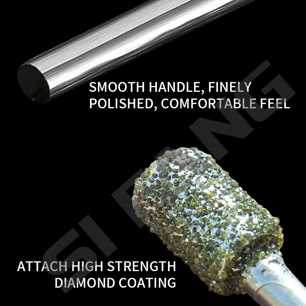 30pcs/set Grit 60 Diamond Cutting Grinding Head Set 3mm Shank Jade ...
