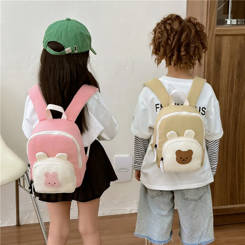 Small-Canvas-Backpack-Korean-Cute-Teddy-Bear-Mini-Schoolbag-Kawaii ...