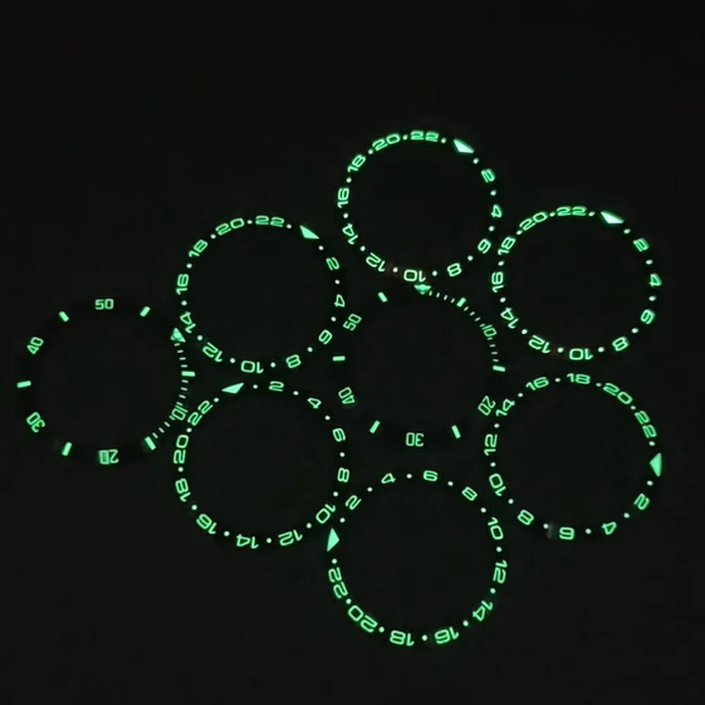 BLIGER-New-Small-35-4mm-x-29mm-Slope-Lume-Bezel-Insert-Green-C3 ...
