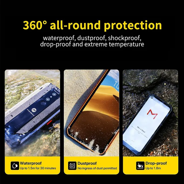 PHONEMAX P1 RAM 4GB ROM 128GB Rugged Smartphone LTE 4G Android 10 ...