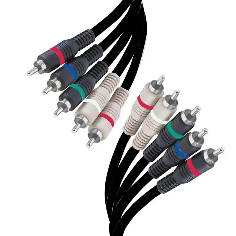 Cabo componente 5RCA Ypbpr com componente de áudio RGB Cabo de vídeo ...