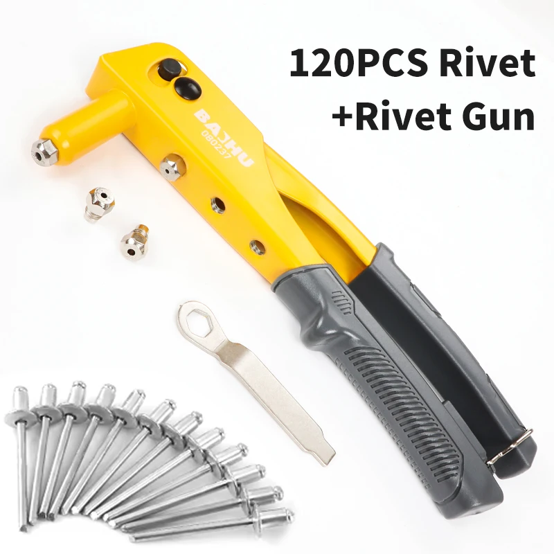Riveter-Set-Professional-Manual-Rivet-Gun-Tool-Home-Repair-And-DIY-With ...