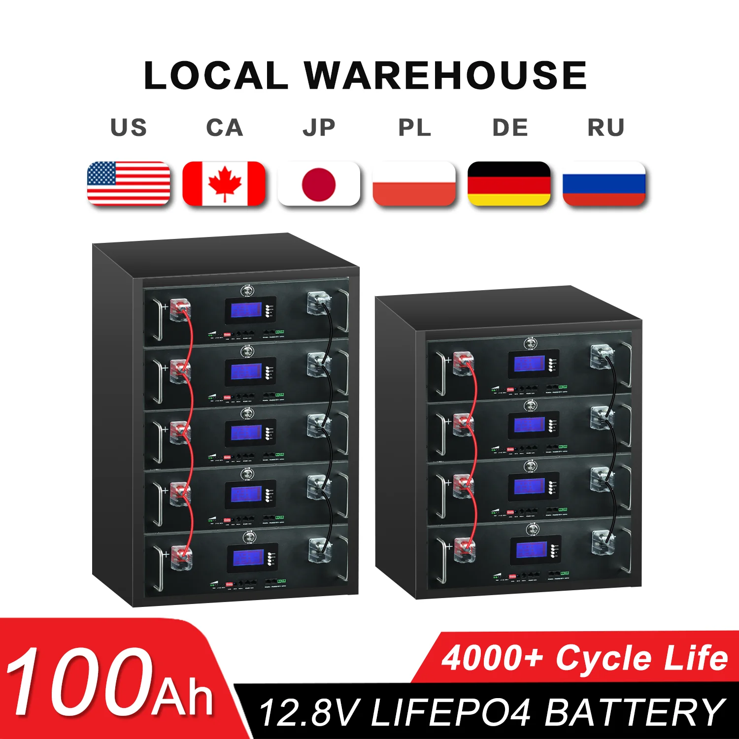 48V 100Ah 200Ah Lifepo4 Battery Pack 4S100A Built-in BMS Grade a Cells 6000 Cycle 32 Parallel ...