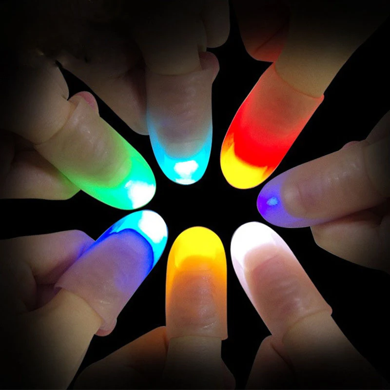 Magic-Trick-Fingers-Thumbs-With-LED-Light-Battery-Magic-Props-Halloween ...