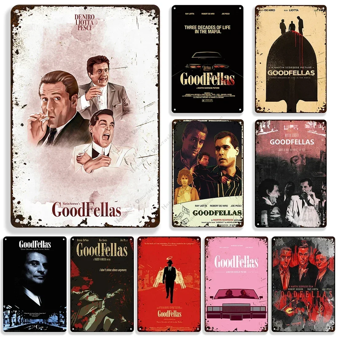 1990 American Movie Goodfellas Metal Tin Sign Vintage Metal Poster Home ...