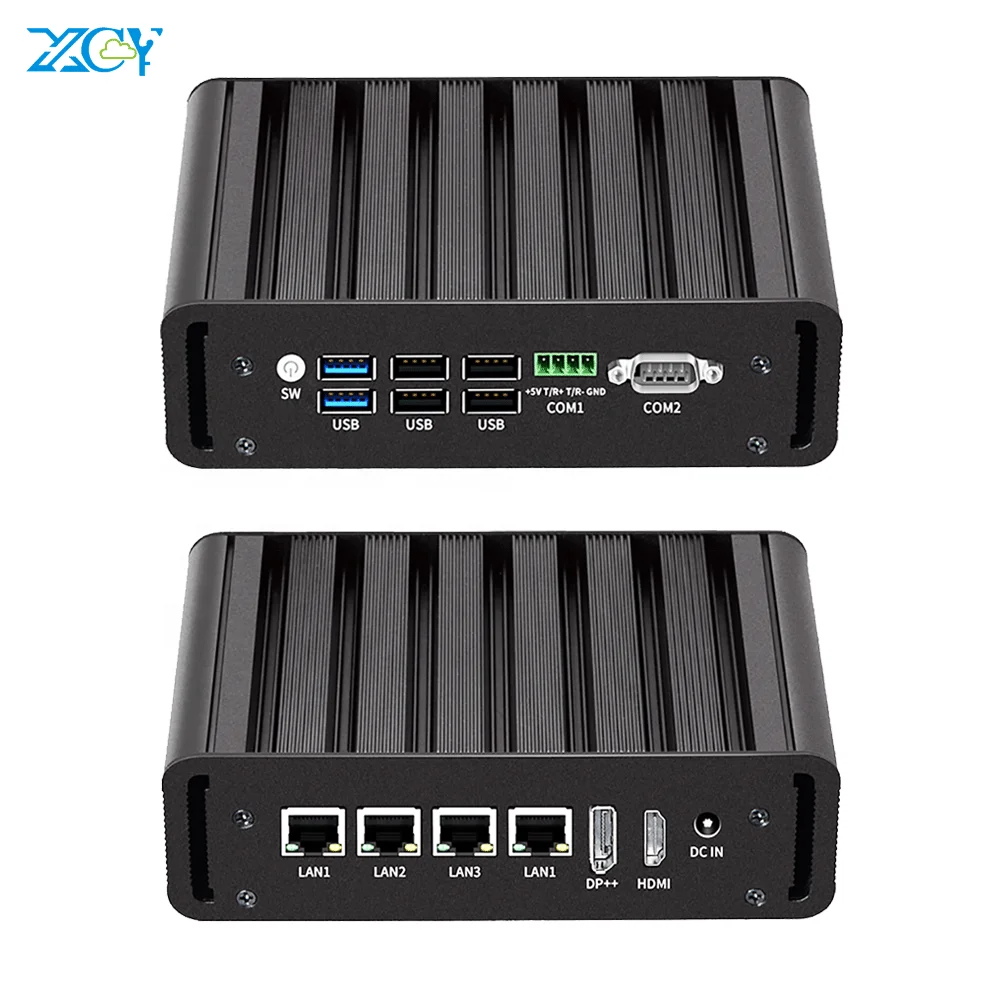 N100 4 LAN Ports 2.5G Ethernet Nic RS485 RS232 Mini PC Server Appliance ...