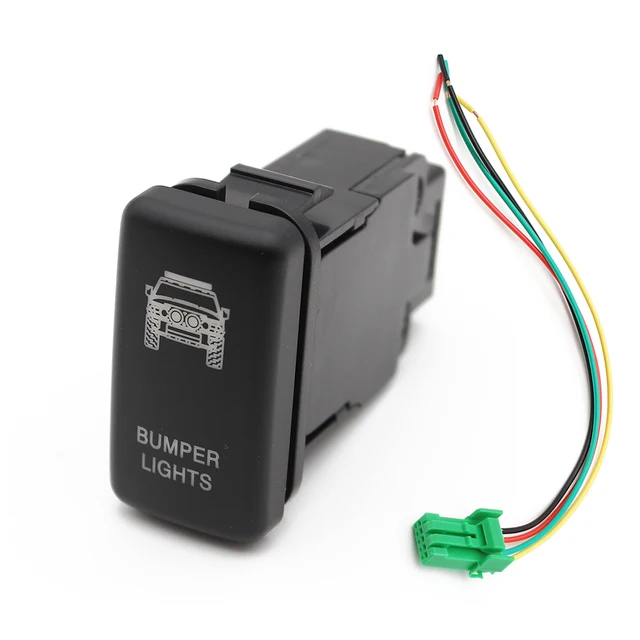 Car Power on off LED DRL Light Bar Push Button Switch For Toyota Tacoma ...