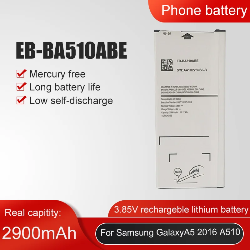 Orginal EB-BA510ABE 2900mAh Battery For Samsung Galaxy A5 2016/2015 ...