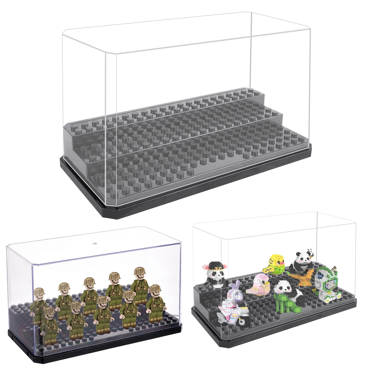 Acrylic-Minifigures-Display-Case-Stackable-Dustproof-Display-Box-for ...