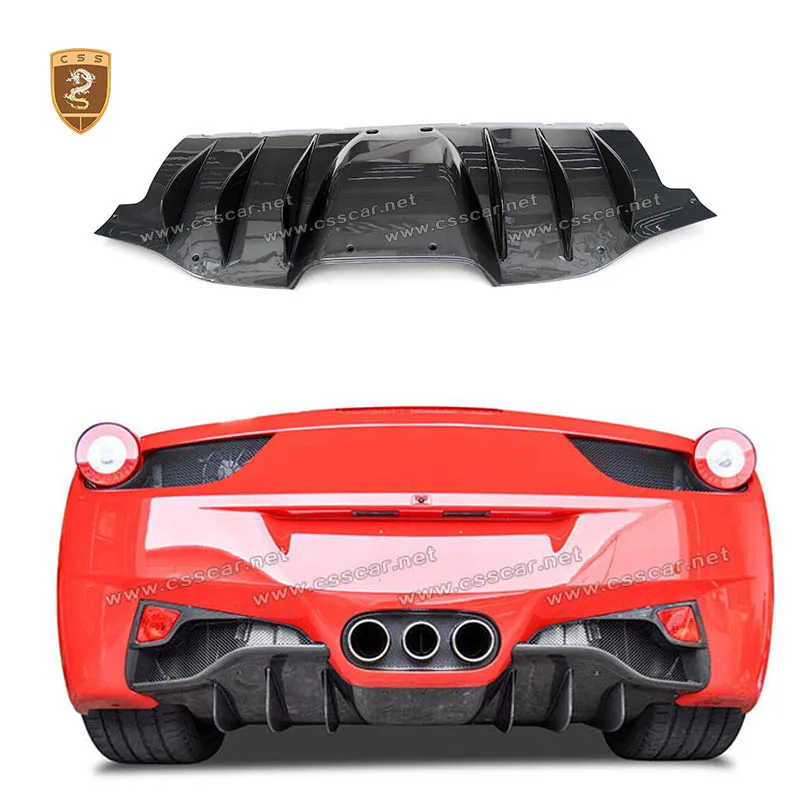 For Ferrari 458 Itaila OEM Style Spider Car Rear Bumper Diffuser Lip ...