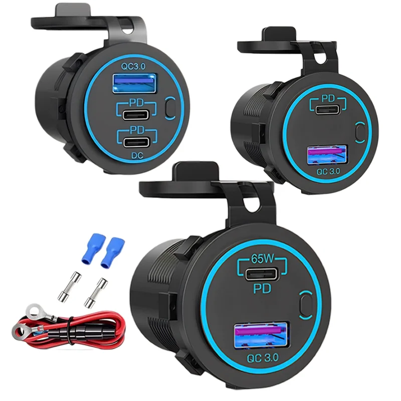 12V-Dual-USB-Outlet-Quick-Charge-3-0-Car-Charger-Socket-Waterproof-USB ...