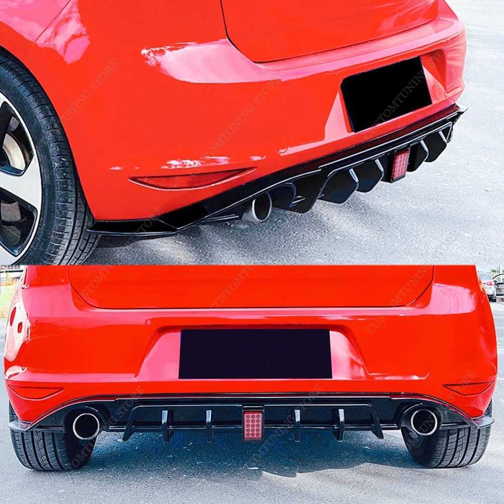 For-Volkswagen-Golf-MK7-GTI-Rear-Bumper-Diffuser-Splitter-Lip-Golf-7-2 ...