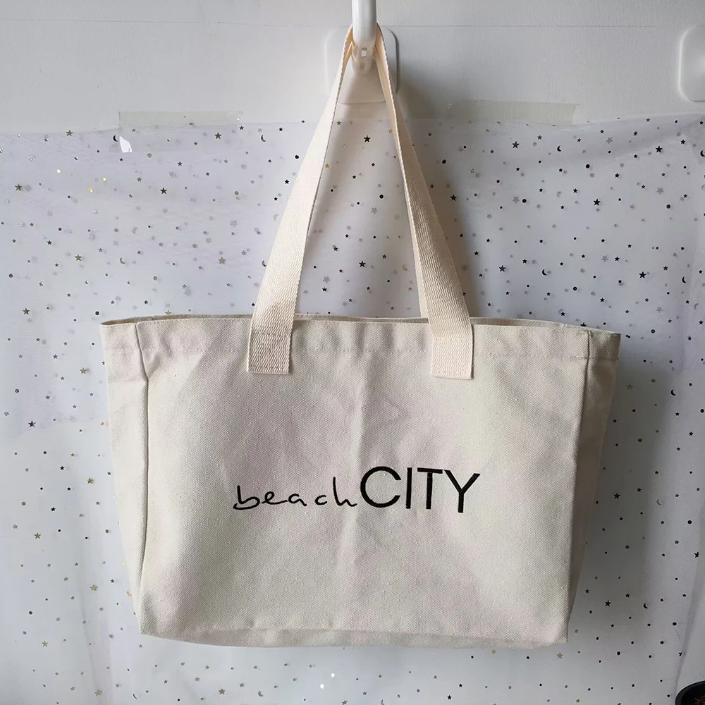 Bolso-de-compras-de-lona-de-algod-n-Natural-en-blanco-bolsa-promocional ...
