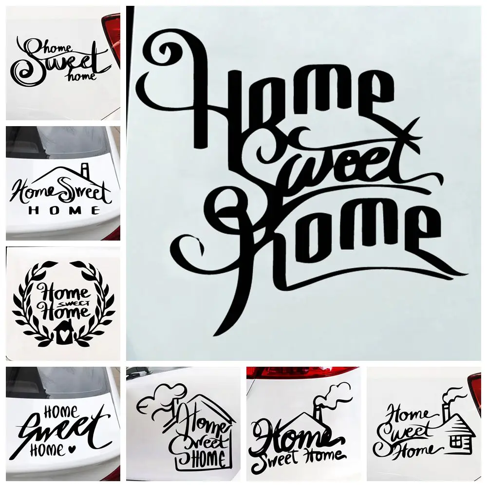 Funny-SWEET-HOME-Car-Stickers-And-Decals-Fun-Vinyl-Car-Styling-Sticker ...