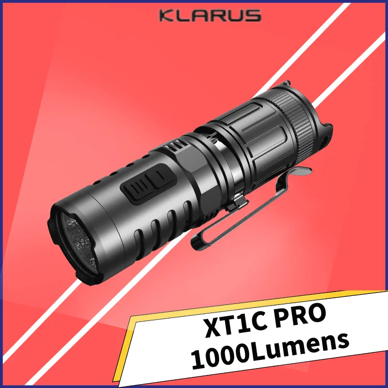 Klarus-XT1C-PRO-Tactical-Helmet-Lamp-1000Lumens-Micro-USB-Rechargeable-EDC-Flashlight-Include ...
