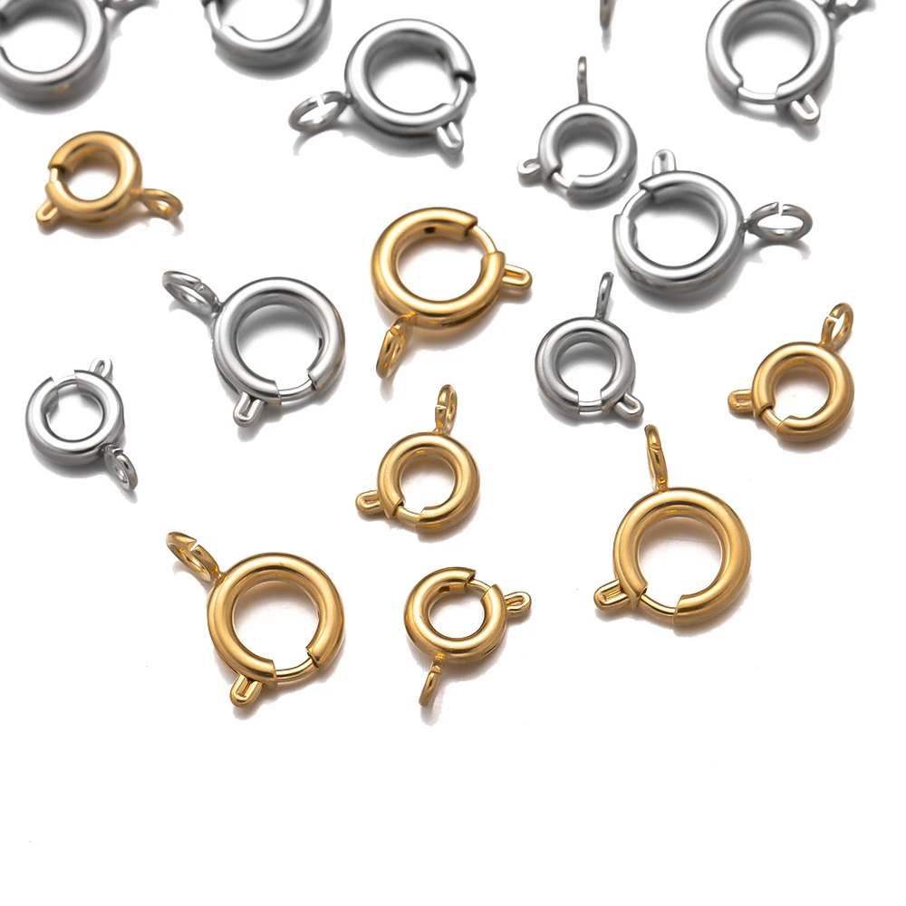 5Pcs-6-8-10-12mm-Stainless-Steel-Round-Claw-Spring-Clasps-Hooks-DIY ...