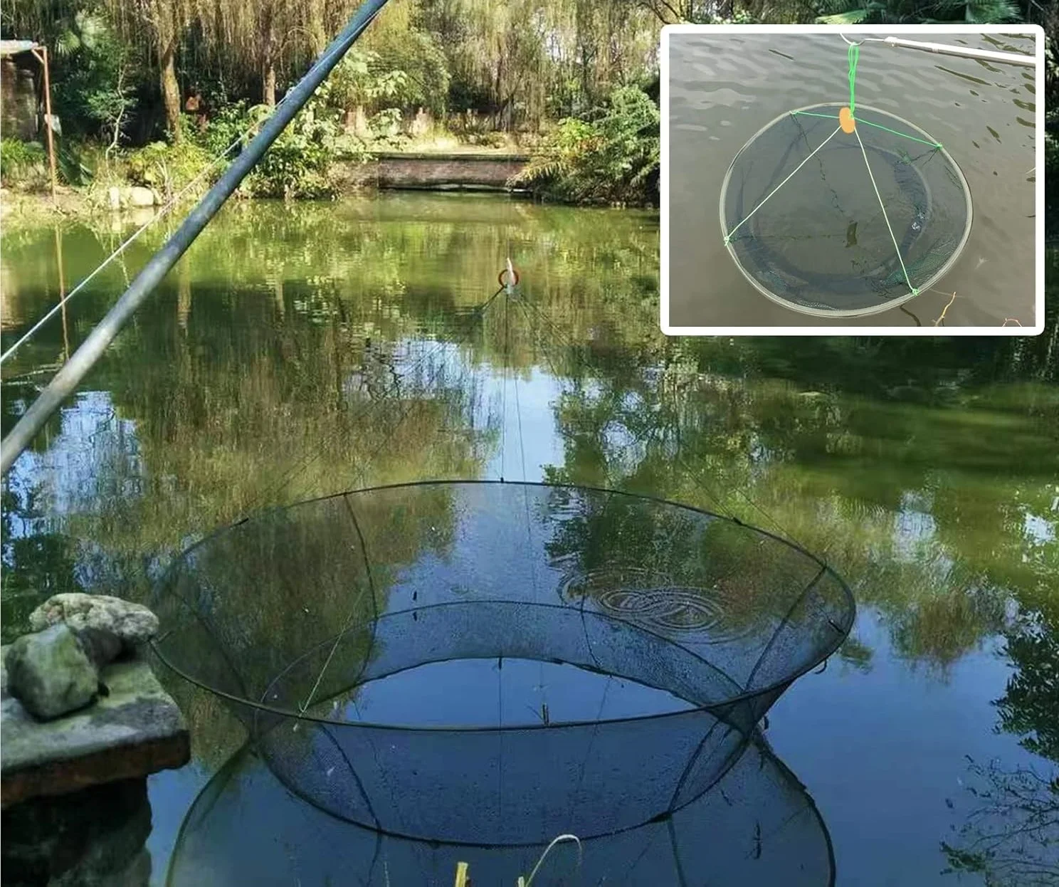 Portable-Landing-Fishing-Net-Large-Foldable-Drop-Net-Prawn-Bait-Crab ...