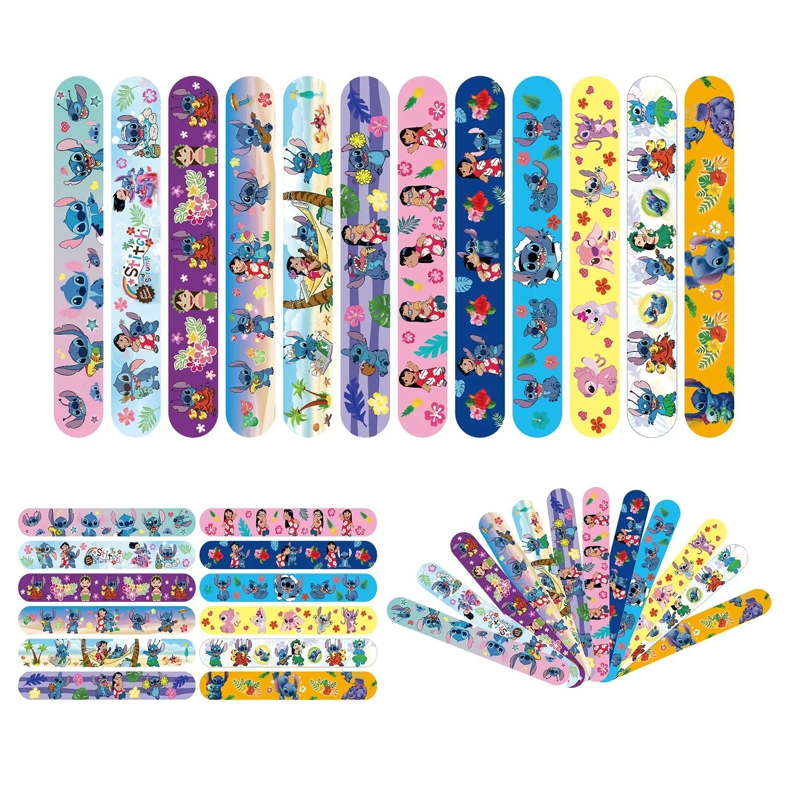 12pcs-Disney-Lilo-Stitch-Slap-Bracelets-for-Kids-Stitch-Anime-Figure ...