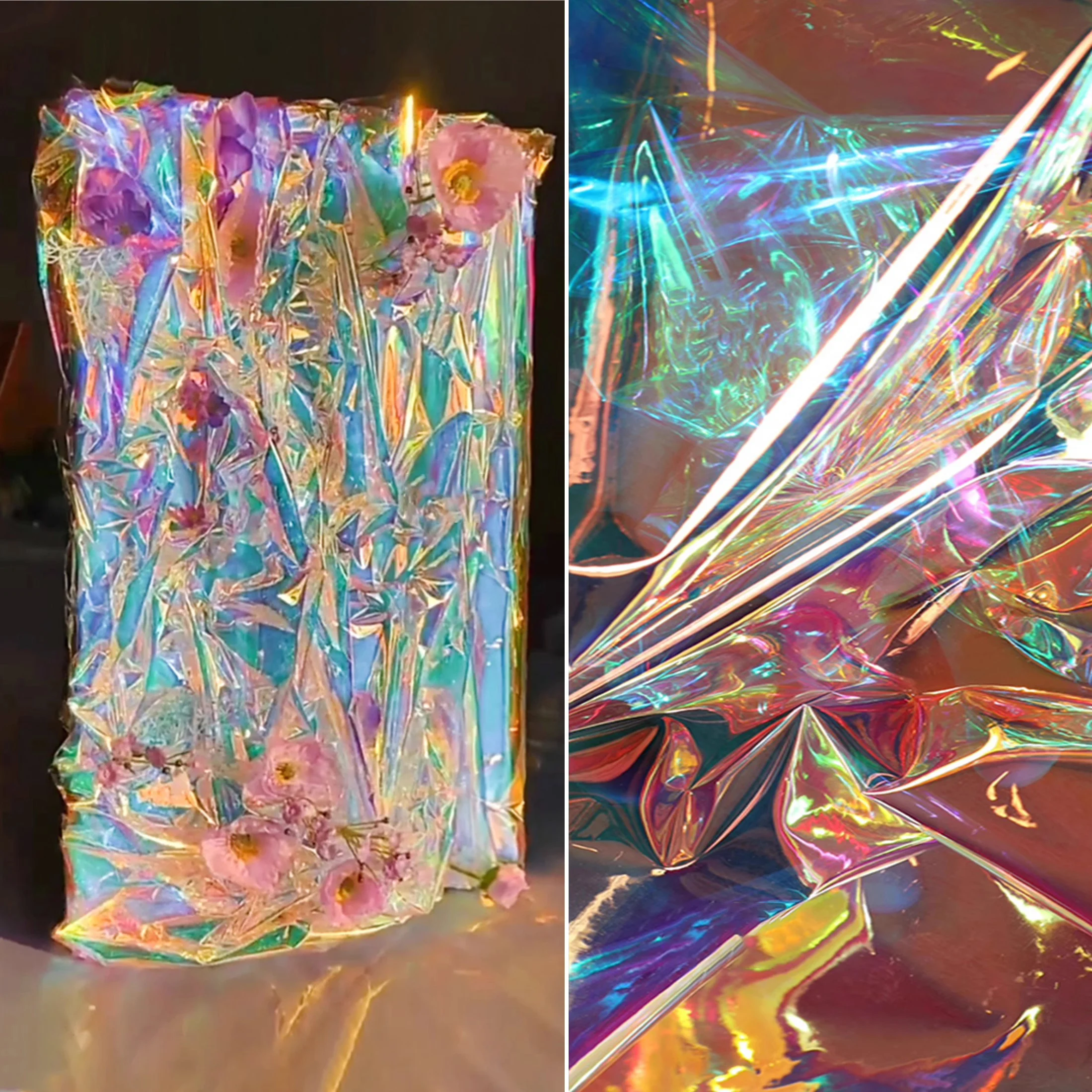 Magic Color tpu/ Transparent seven color laser creative gradient film ...