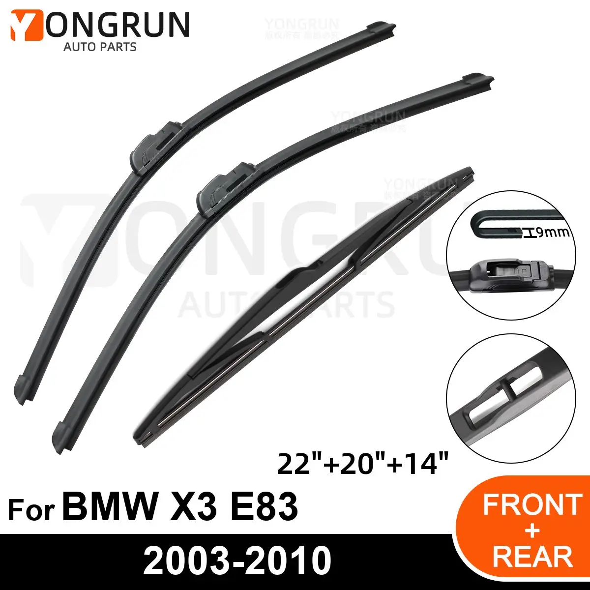 Car-Windshield-Windscreen-Front-Rear-Wiper-Blade-Rubber-Accessories-For ...
